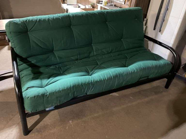 (I) Metal Frame Futon Couch 77” long - Kraft Auction Service, LLC