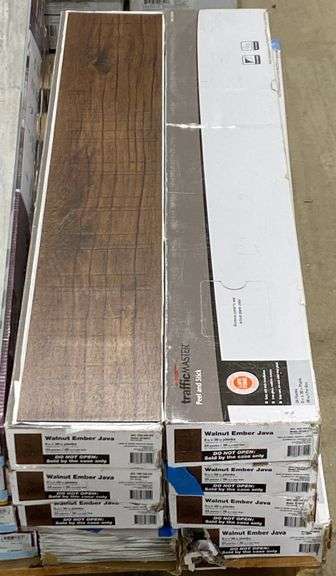 (CW) TrafficMaster WALNUT EMBER JAVA Peel & Stick Luxury Vinyl Plank Flooring - Kraft Auction ...