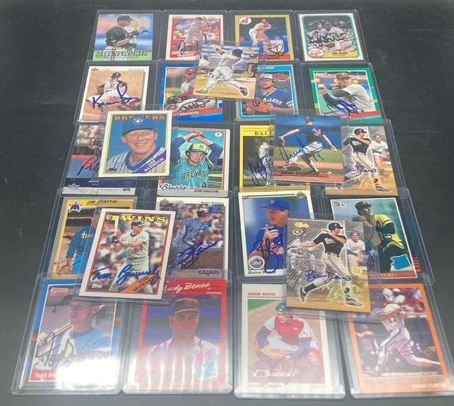 (J) 25 signed baseball collector cards JSA certificate - Kraft Auction ...