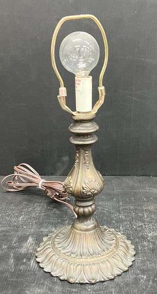 Small Bronze Table Lamp, No Shade. - Kraft Auction Service, LLC