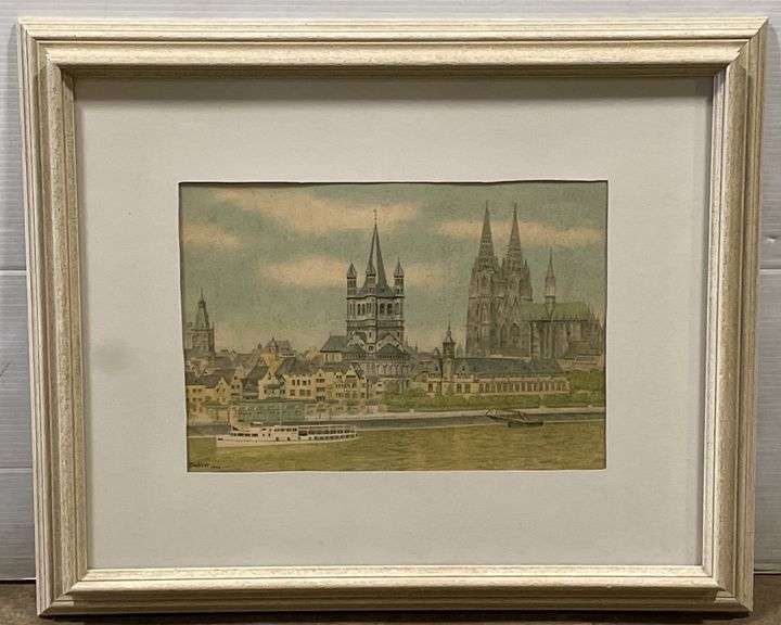 (HI) 1946 Bichler Print 23” x 19” - Kraft Auction Service, LLC