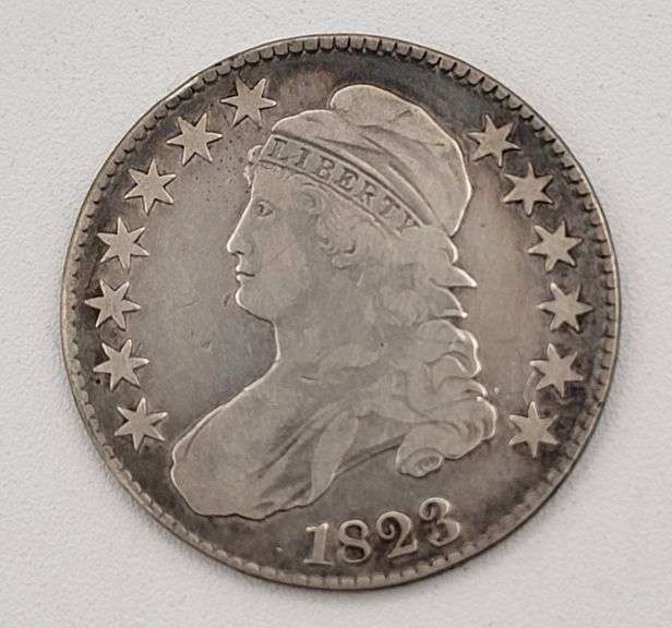 1823 United States Silver Bust Type Half Dollar - Kraft Auction Service ...