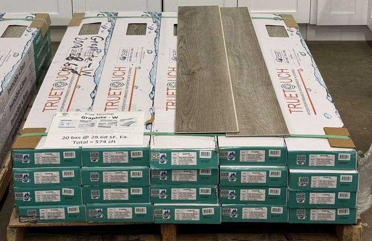 MOHAWK True Touch Graphite-W Vinyl Plank Flooring - Kraft Auction ...