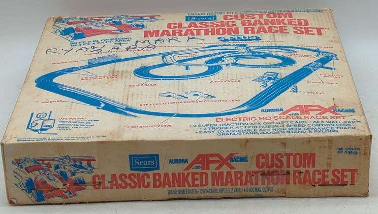 (HI) Sears Aurora AFX Racing. Custom Classic Banke Marathon Race Set ...