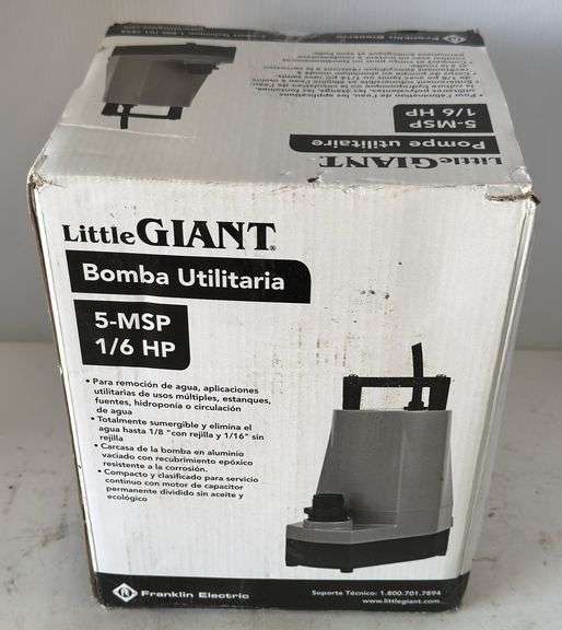 Franklin Electric Little Giant Utility Pump - Kraft Auction Service, LLC