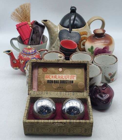 (I) Japanese Musical Meditation Iron Ball Direction, Tea Pots, Purple ...