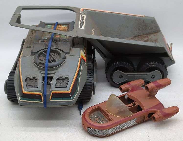 (U) Vtg Milton Bradley Big Trak Tank & Transport Wagon Battery Operated ...