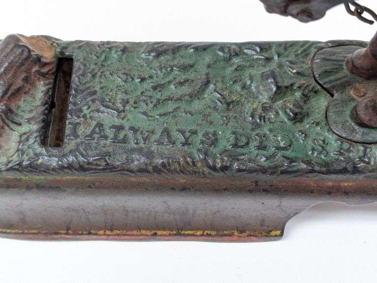 Black Americana Cast Iron Mule Mechanical Bank - Kraft Auction Service, LLC