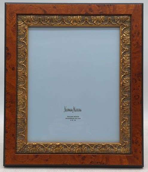 (OP) Neiman Marcus Italian Wood Picture Frame, Glass Front. 8 x 10 inch ...