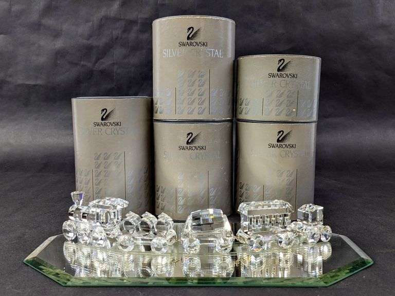 5pc Swarovski Crystal Train Set With Base - Kraft Auction Service, LLC
