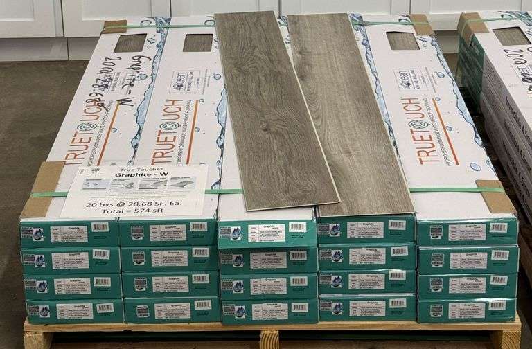 MOHAWK True Touch Graphite-W Vinyl Plank Flooring - Kraft Auction ...