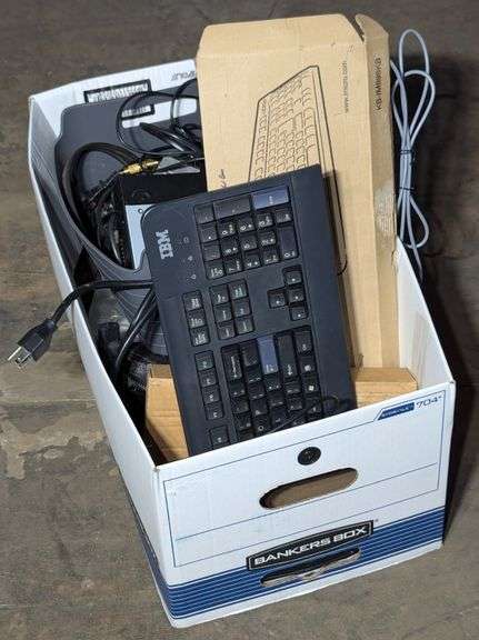 (EF) Computer keyboards, RCA converter box, APEX digital converter, and ...