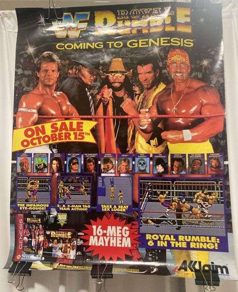 (J) WF Royal Rumble genesis 1993 posters x8 2 in ea tube 22x28 - Kraft ...