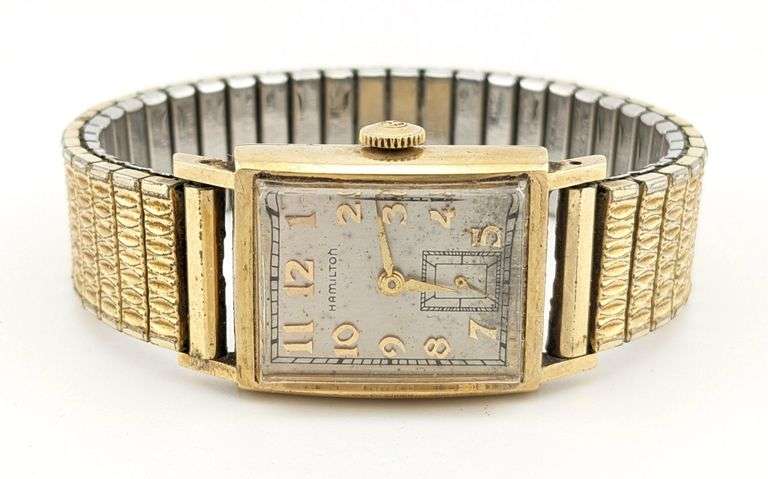 Men's Vintage Hamilton 10K Gold Tank Wristwatch - Kraft Auction Service ...