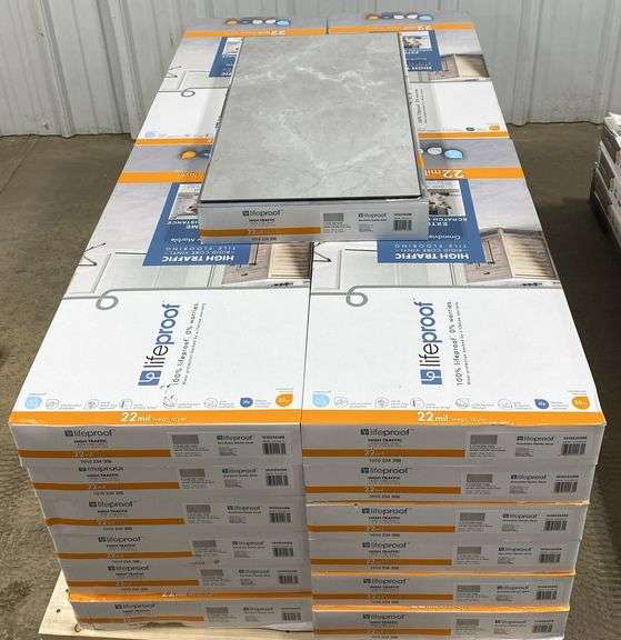 (CW) Lifeproof GRANDVIEW MARBLE Vinyl Tile Flooring - Kraft Auction ...