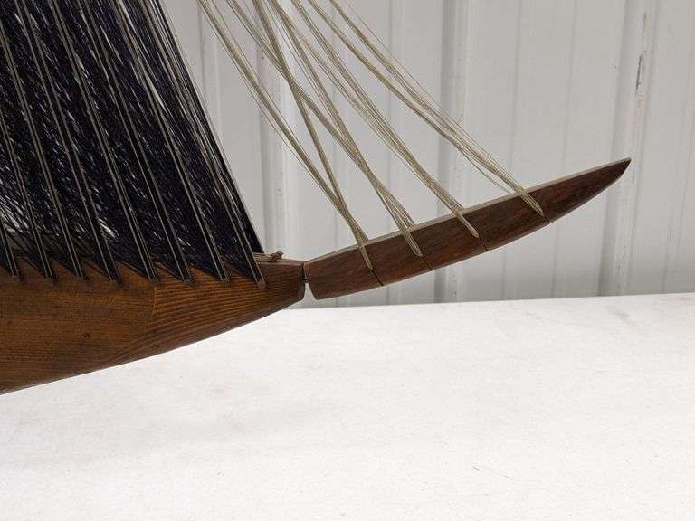 Large 1970's String Art & Wood Sail Boat Model - Kraft Auction Service, LLC