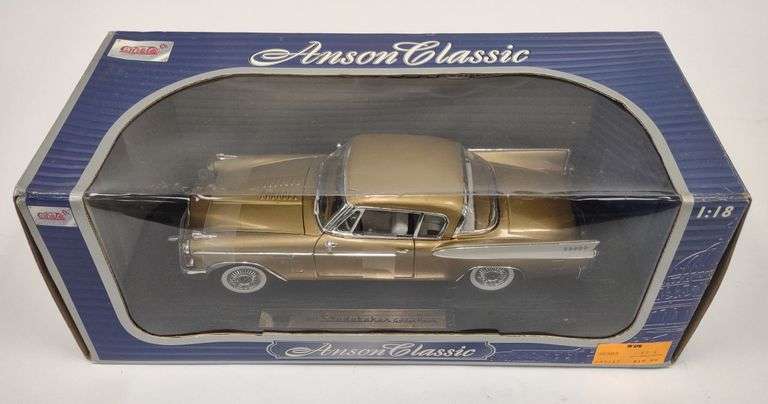 Anson Classic Gold 1957 Studebaker Golden Hawk 1/18 Scale Model Car ...