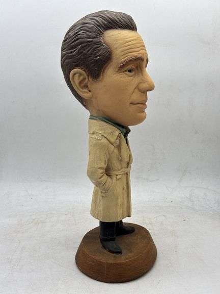 (DE) 1973 Humphrey Bogart Chalkware Statue by Esco Products Inc. (16 ...