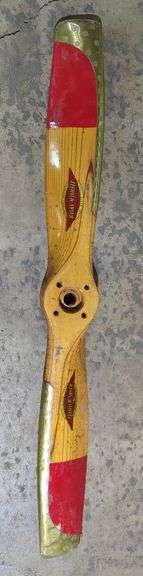 (F) Vintage Wooden Banks Maxwell Propeller. Approx 43". - Kraft Auction ...