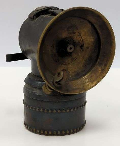 Vtg Early 1900's Justrite Lamp Auto Lite Carbide Lamp Coal Miner 4"T ...