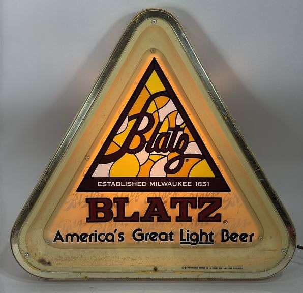 Vintage Blatz Beer Lighted Sign - Kraft Auction Service, LLC