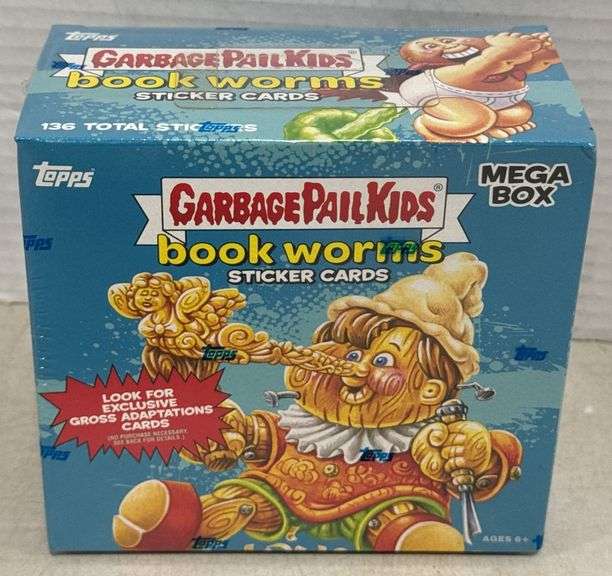 (MC) Garbage Pail Kids Book Worms Mega Box 17 Packs - Kraft Auction ...