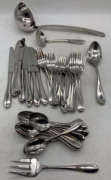 (W) Gorham Studio Stainless Silverware/Flatware - Kraft Auction Service ...