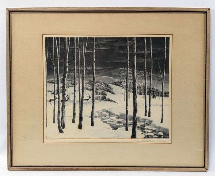 S. L. Margolies Silent Sentinels Signed Engraving - Kraft Auction ...