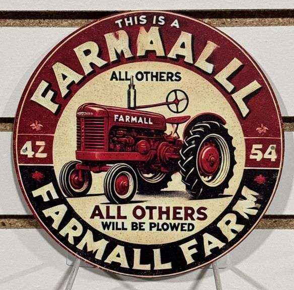 Metal Farmall Farm Tractor Advertising Sign 7 3/4” This is a Farmall ...