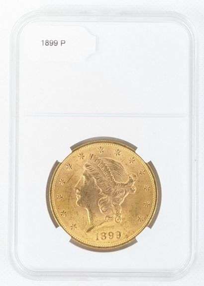 1899 $20 Liberty Head Gold Double Eagle - Kraft Auction Service, LLC