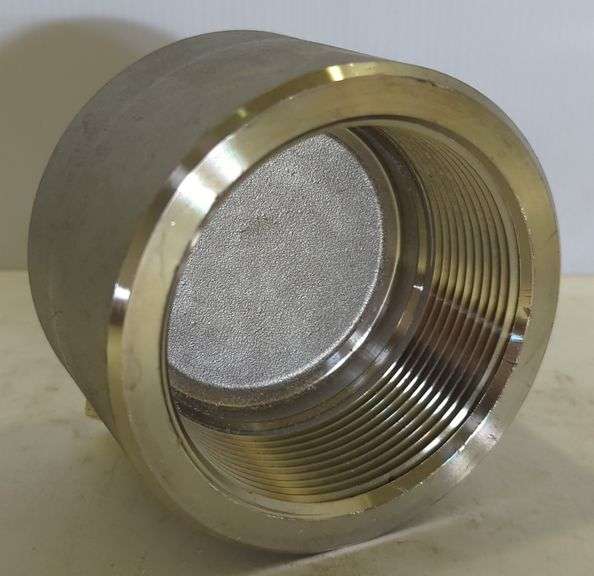 Stainless Steel Threaded Cap (4.5"×3") - Kraft Auction Service, LLC