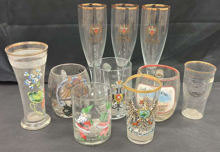 Assorted German Glassware Including Hand Painted - Kraft Auction ...