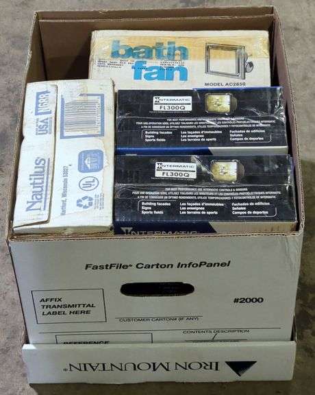 (F) Bath Fan model AC2650 & Intermatic 300 wt Quartz Flood Lights ...