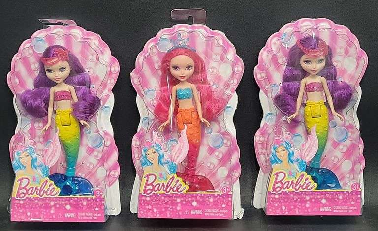 (S) Three Barbie Mini Mermaids - Kraft Auction Service, LLC