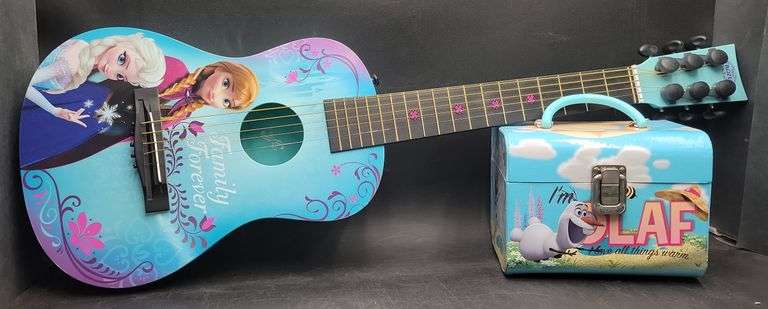 (S) Disney's First Act Frozen Acoustic Guitar And Frozen Storage Box ...
