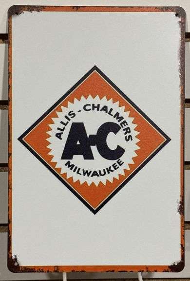 Metal Allis-Chalmers Advertising Sign 11 3/4 x 7 3/4” A-C Milwaukee ...