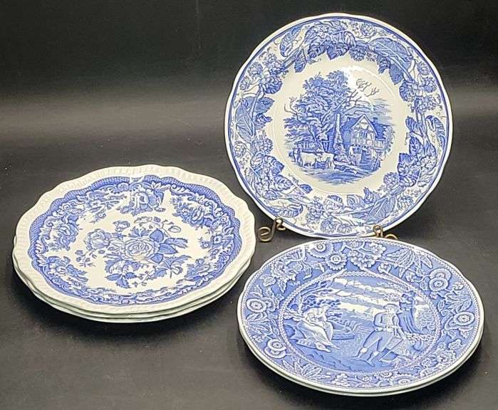 (AI) The Spode Blue Room Collection Plates - Kraft Auction Service, LLC