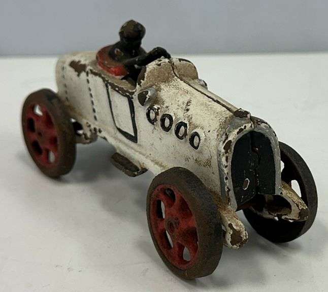 Cast Iron Race Car With Driver Toy - Kraft Auction Service, LLC