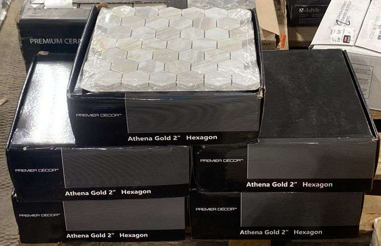 (CW) MSI ATHENA GOLD 2" Hexagon 12"x12" Honed Mosaic Marble Tile ...