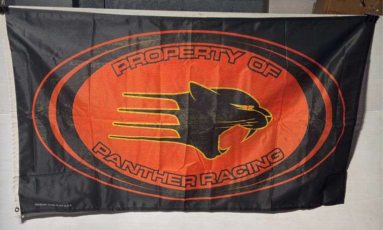 (J) 10 Racing Indy Black Panther Racing Flags 34x58 - Kraft Auction ...