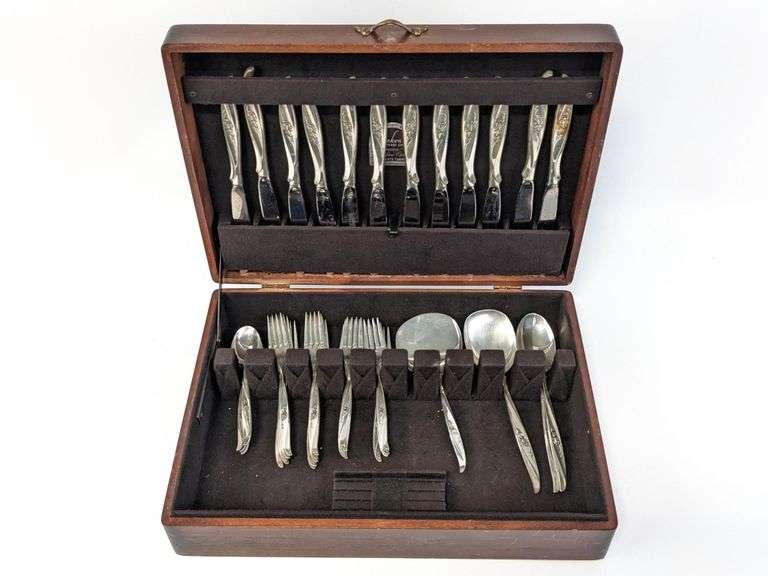 47 Pc. International "Rose Ballet" Sterling Set - Kraft Auction Service ...