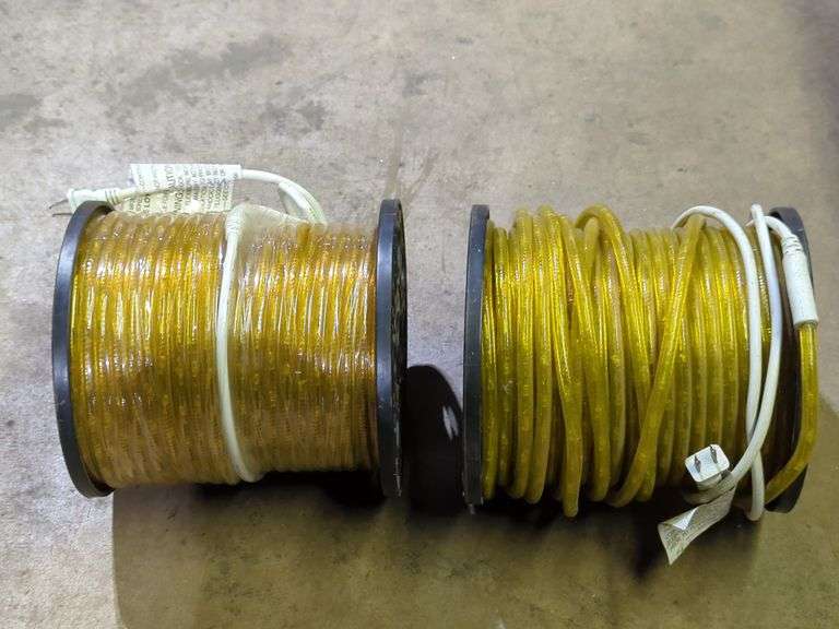 (F) Rope Lighting. 2 Spools. Durable, Colorful, Waterproof. 8 x 8 inch ...