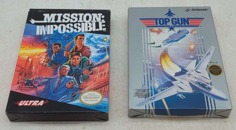 (HI) Nintendo Ultra & Konami Games. ( Mission Impossible ), ( Top Gun ...