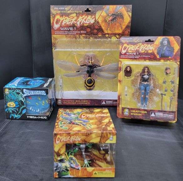 (V) 4 All Caps CyberFrog And Salamandroid Figures And Collectibles ...