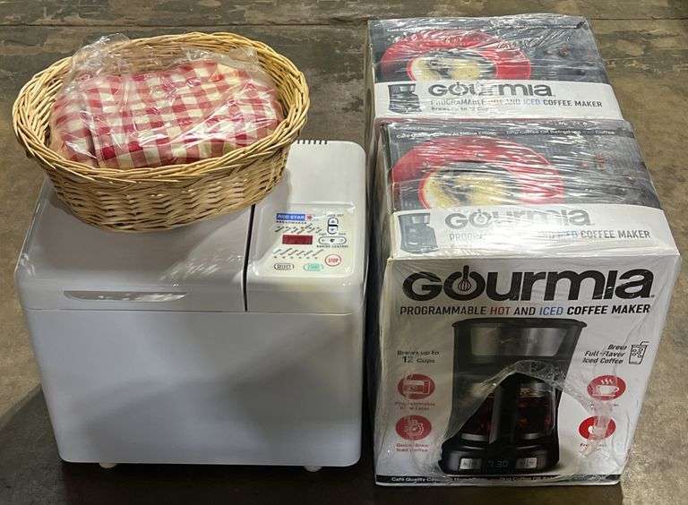 (OP) Red Star Bread Maker and Gourmia Coffee Makers - Kraft Auction ...