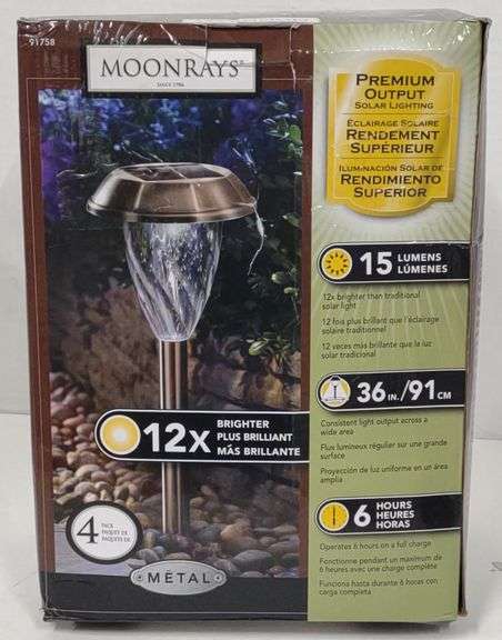 (R) Moonrays "Keswick" Solar Lights - Kraft Auction Service, LLC