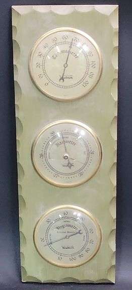 (N) Verichron Barometer With Thermometer And Hygrometer - Kraft Auction ...