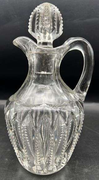 (P) Crystal Cruet 8 inches tall - Kraft Auction Service, LLC
