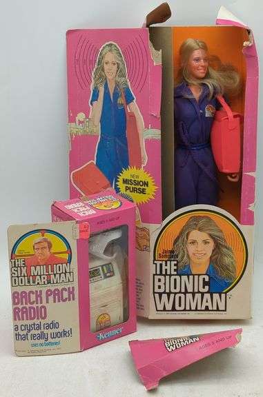 (F) The Bionic Woman Action Figure by Kenner and The Six Million Dollar ...