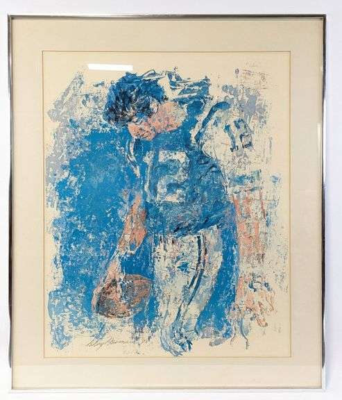 Leroy Neiman "Joe Namath" Framed Lithograph - Kraft Auction Service, LLC